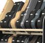 The Session-Pro™ Double-Stack Mobile Guitar & Case Racks Guitar Storage