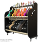 The Session-Pro™ Double-Stack Mobile Guitar & Case Racks Guitar Storage